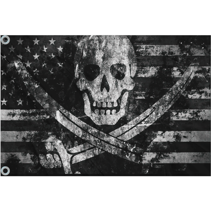 American Tattered Skull Flag – Fest Flags
