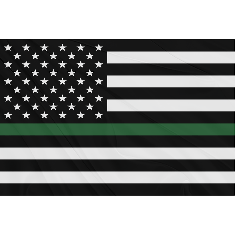 Green Line USA Flag – Fest Flags