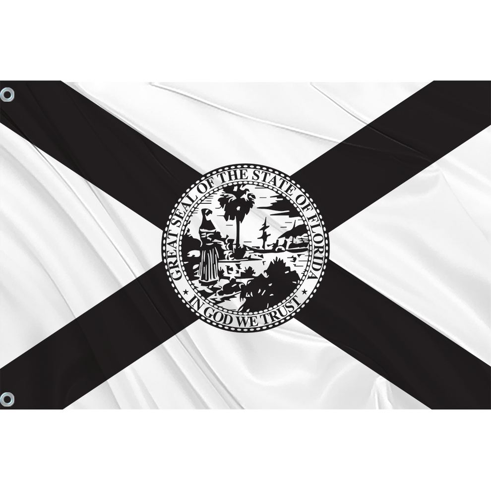 Florida State Flag - Black White – Fest Flags
