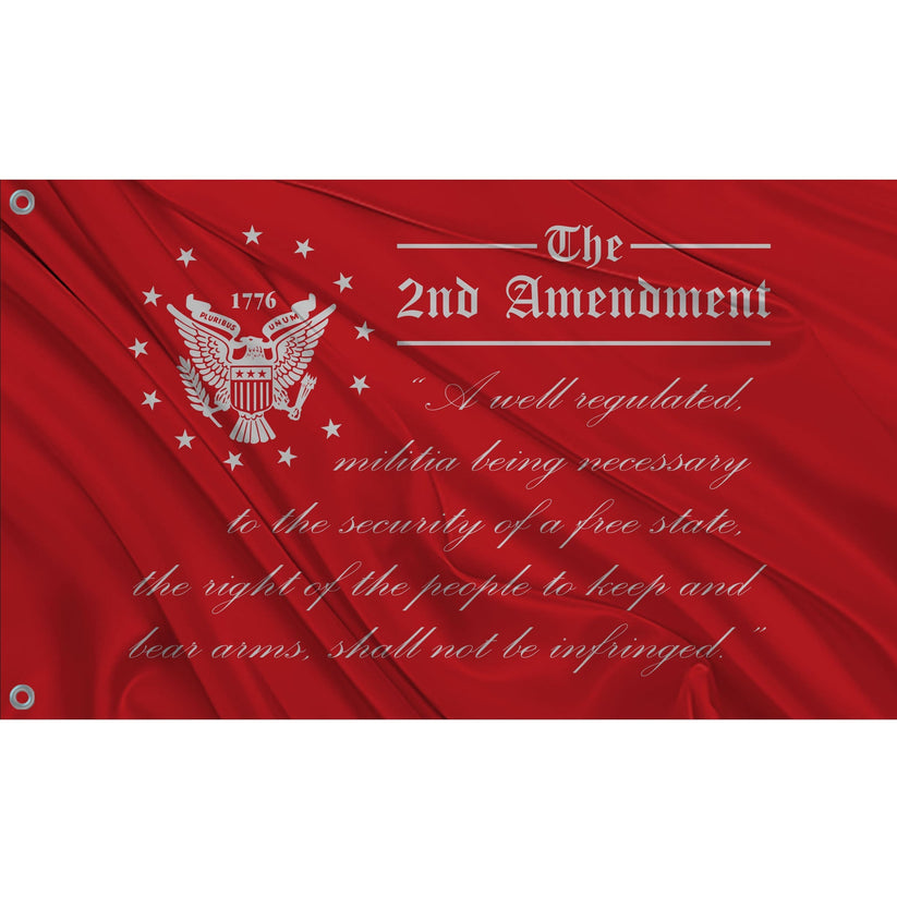 2nd Amendment Flag in Red with White – Fest Flags