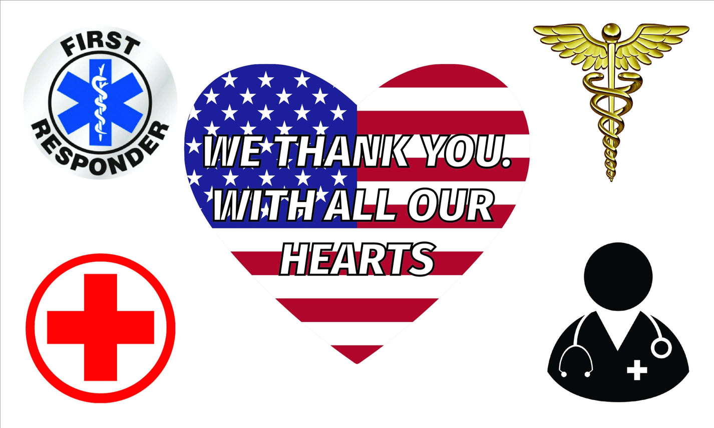 Unity Flag - Thank You First Responders USA – Fest Flags